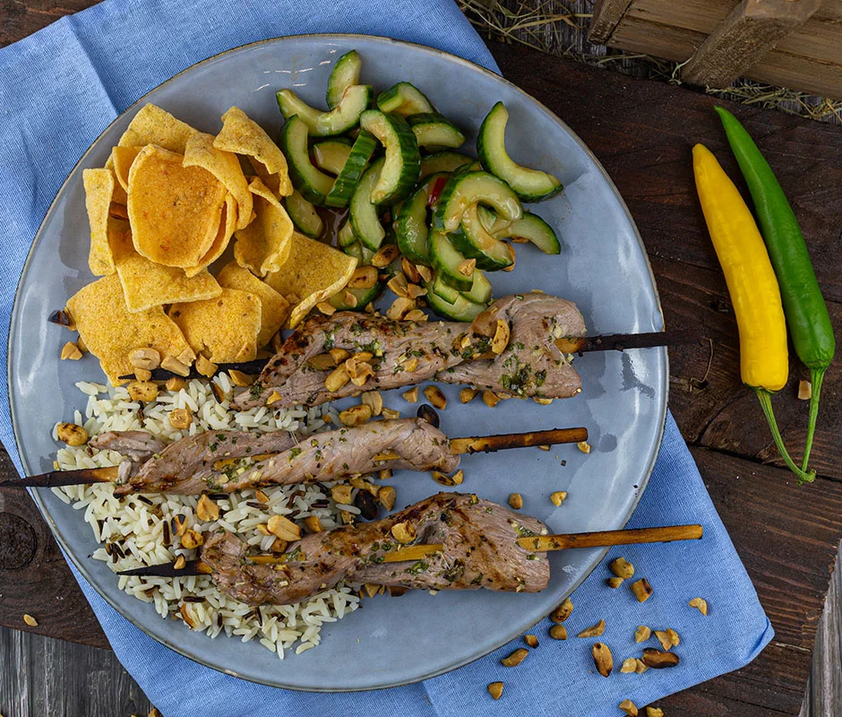 Vietnamese varkenshaas spiesen - DeVleesboerderij.nl